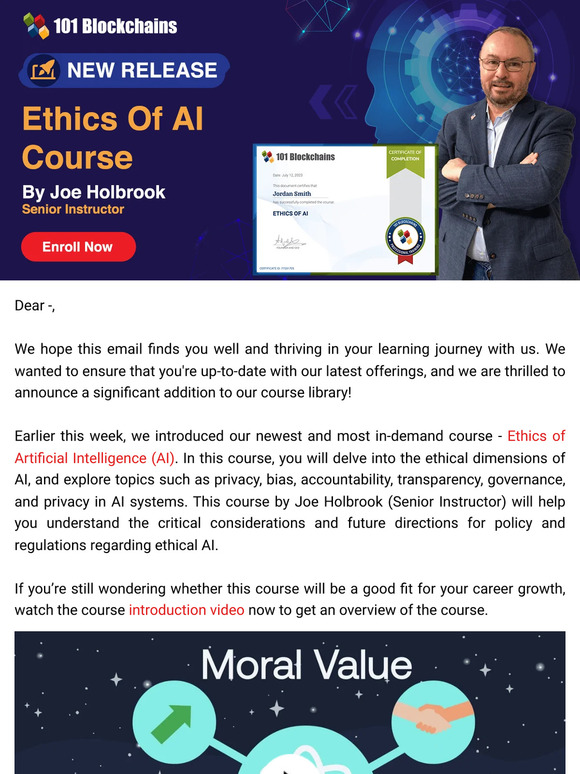 101 Blockchains: Did You Check Our New Ethics of AI Course 🎯 | Milled