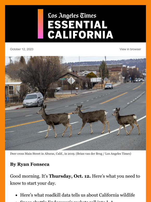 Los Angeles Times: What roadkill data tells us about California ...