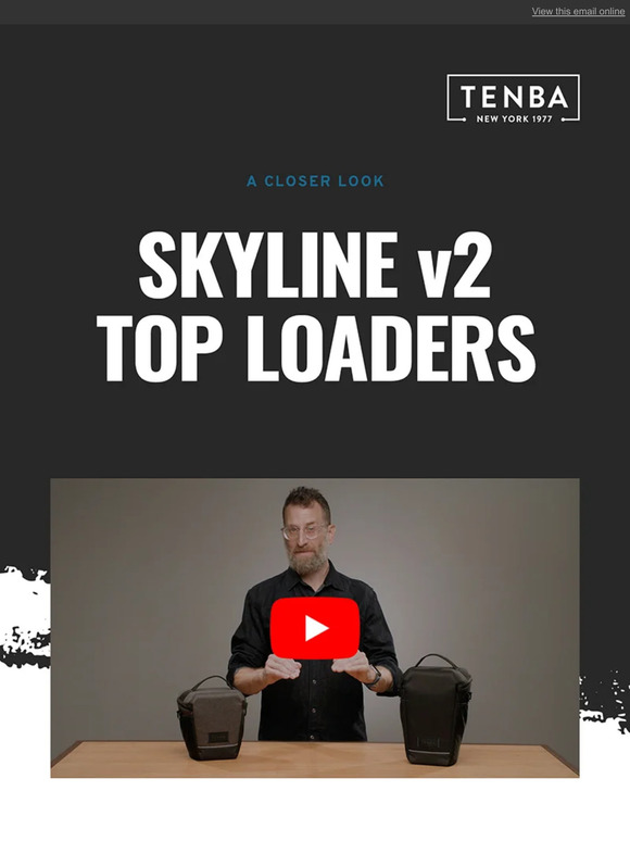 Tenba: A Closer Look: New Skyline v2 Top Loaders | Milled