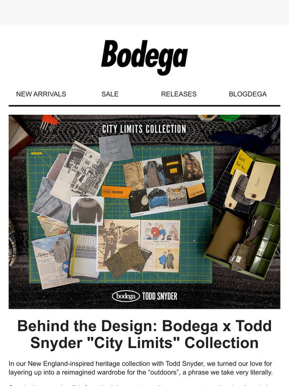 Bodega: Behind the Design: Bodega x Todd Snyder "City Limits ...