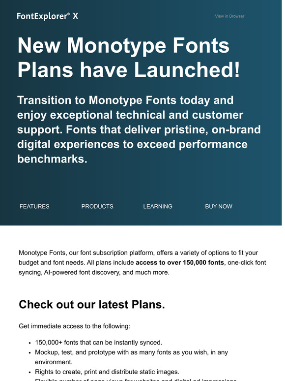 FontExplorer X: Introducing New Monotype Fonts Plans. | Milled