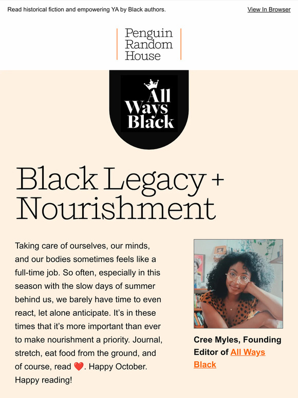Penguin Random House: Feed Your Body and Mind With All Ways Black | Milled