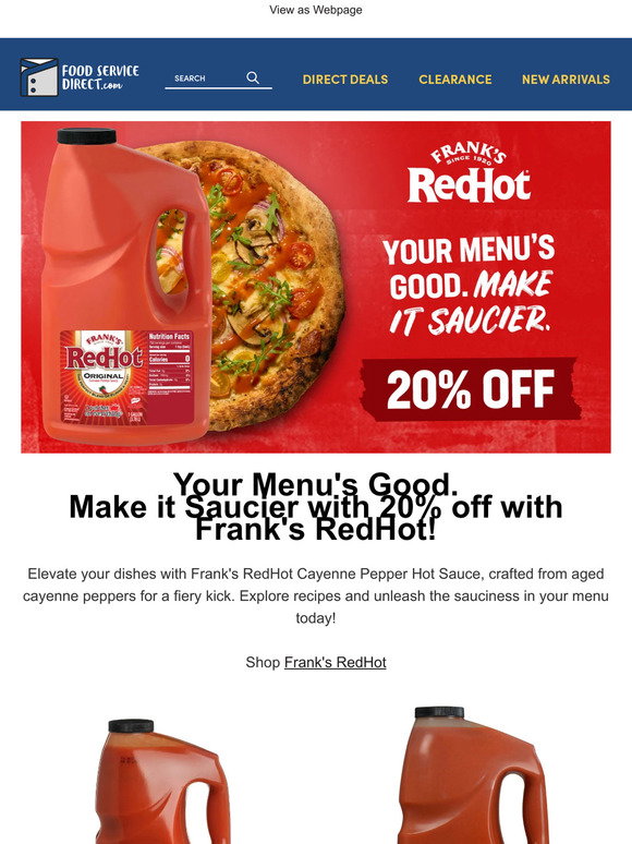 Food Service Direct: Spice Up Your Food Game with Frank's RedHot! | Milled