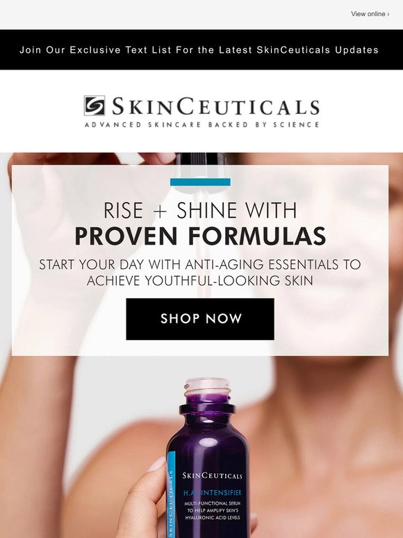 Skinceuticals: Rise + Shine with SkinCeuticals Formulas: Anti-Aging ...