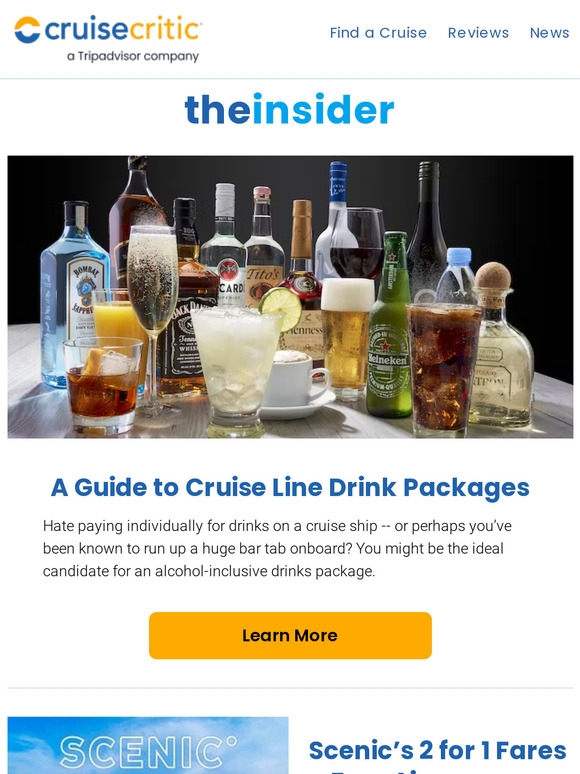 Cruise Critic: A Guide to Cruise Line Drink Packages; Holiday Cruise ... Cruise Critic: A Guide to Cruise Line Drink Packages; Holiday Cruise ...