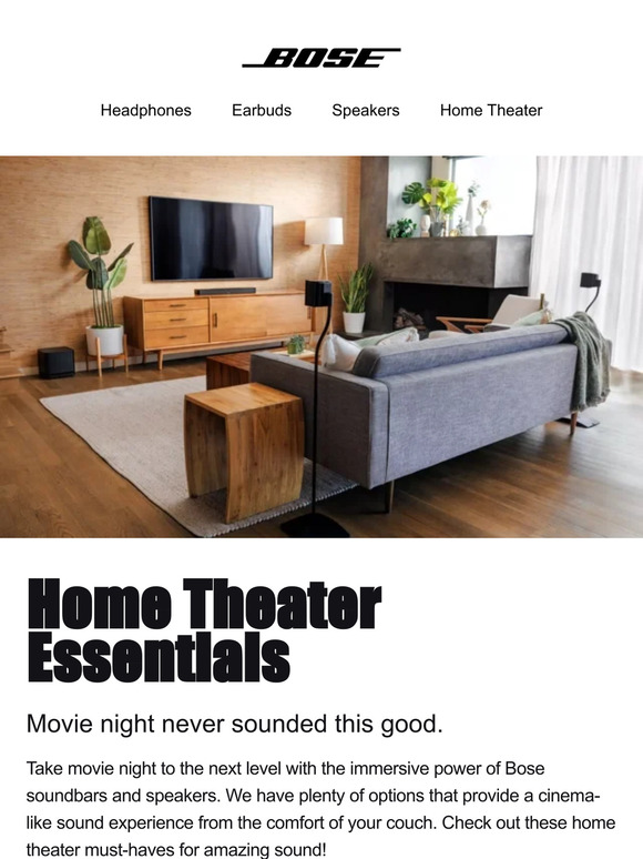 Bose: Break out the popcorn with Bose home theater essentials. | Milled