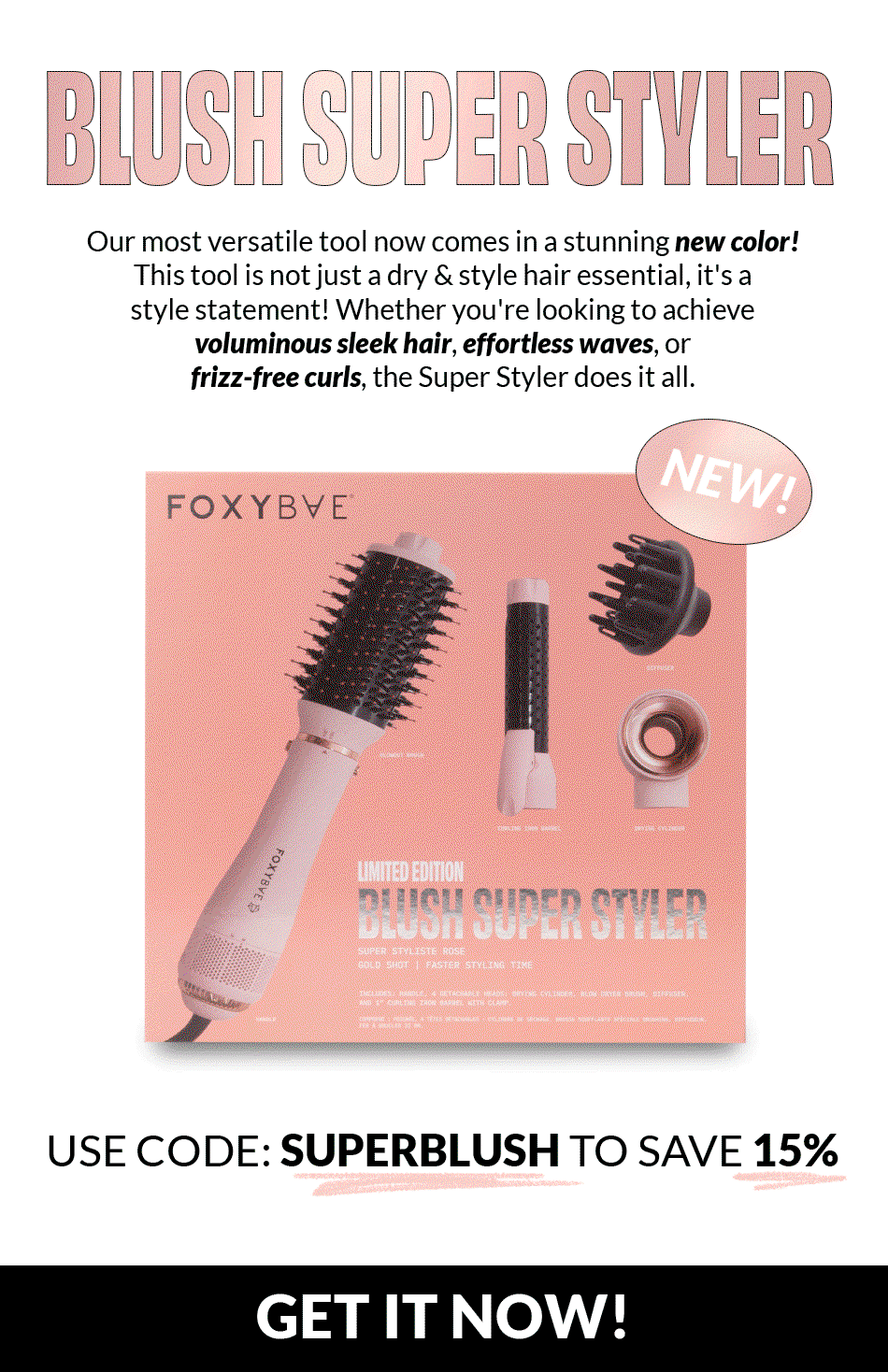 FoxyBae: NEW! The Iconic Super Styler Now Comes in Blush Pink! 🎀 | Milled