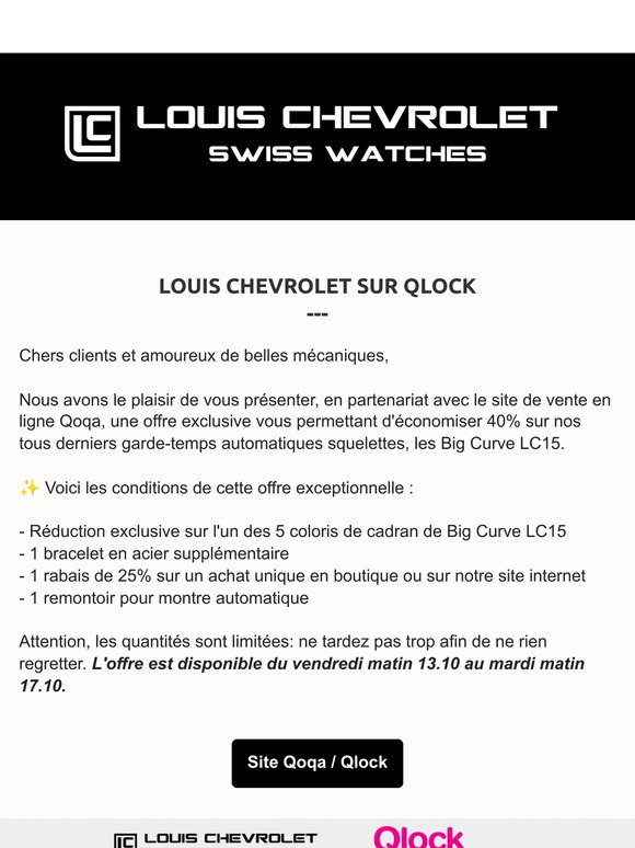 LOUIS CHEVROLET - TD CONVERT: Louis Chevrolet sur Qlock pour une offre ...