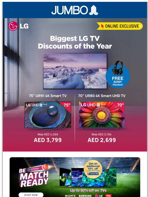 Jumbo Electronics: U Won't Believe Your Eyes - Mind-Blowing TV Deals 🤑 ...