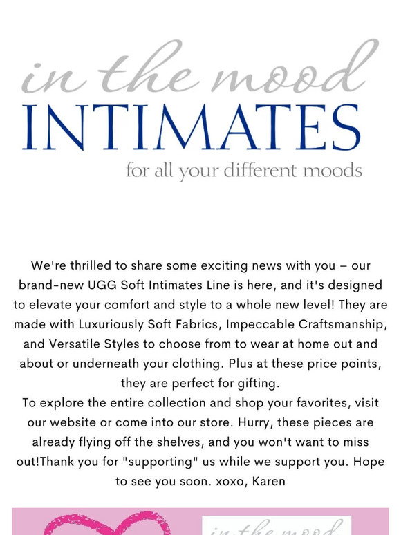 In The Mood Intimates: Unveiling Our Brand New UGG Intimates | Milled