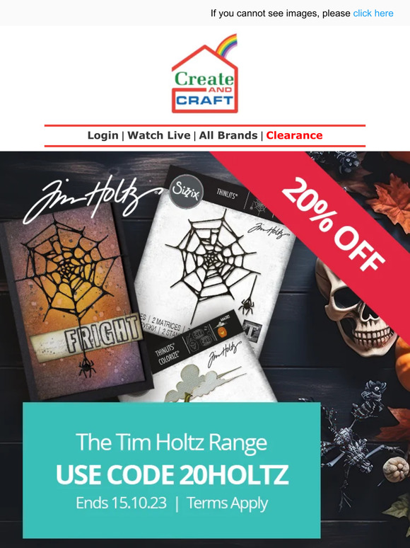 Create and Craft: 20% off Tim Holtz? You dont have to tell us twice ...