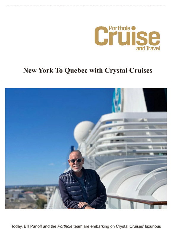 Porthole Cruise: Set Sail Aboard Crystal Serenity With The Porthole ...