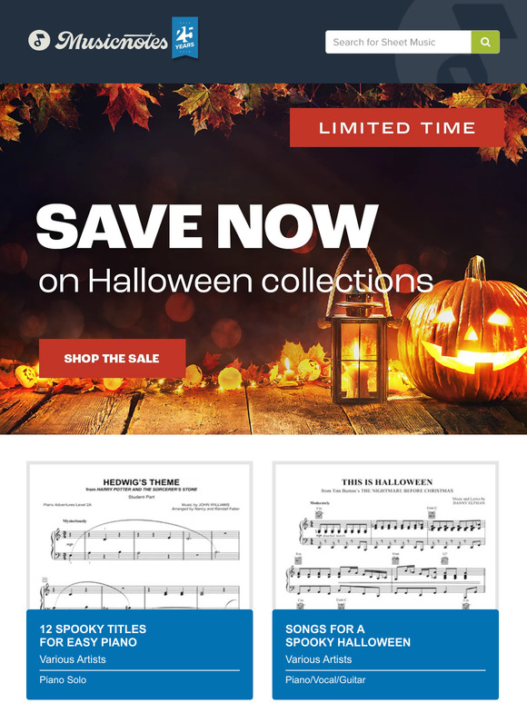 Musicnotes.com: Save Now On Spooky Collections! 👻 | Milled