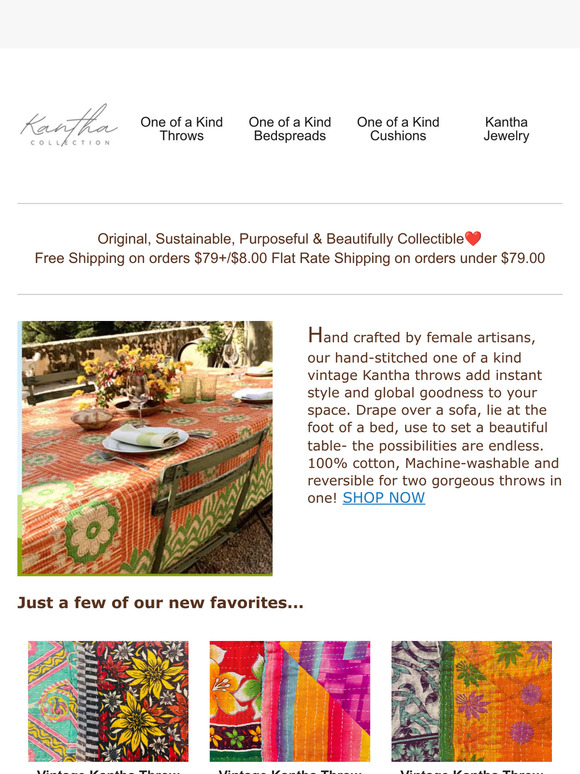 Kantha Collection: Stunning New Kantha Throws Just for you! 😍 | Milled