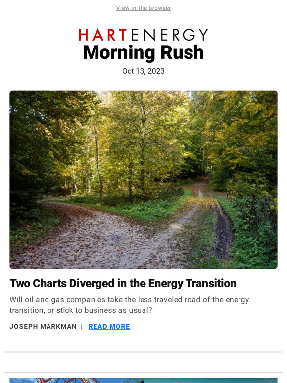 Hart Energy: Morning Rush: Two Charts Diverged in Energy Transition; Energy Transition Projects ...