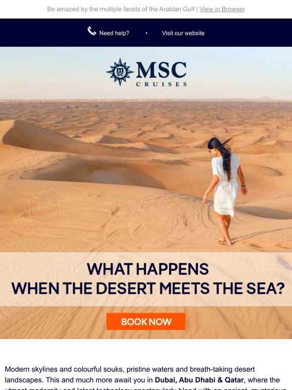 MSC Cruises: —, discover Arabian splendor with a getaway in Dubai, Abu ...