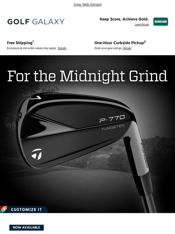Golf Galaxy: Now available! Limited-edition TaylorMade P770 Phantom ...