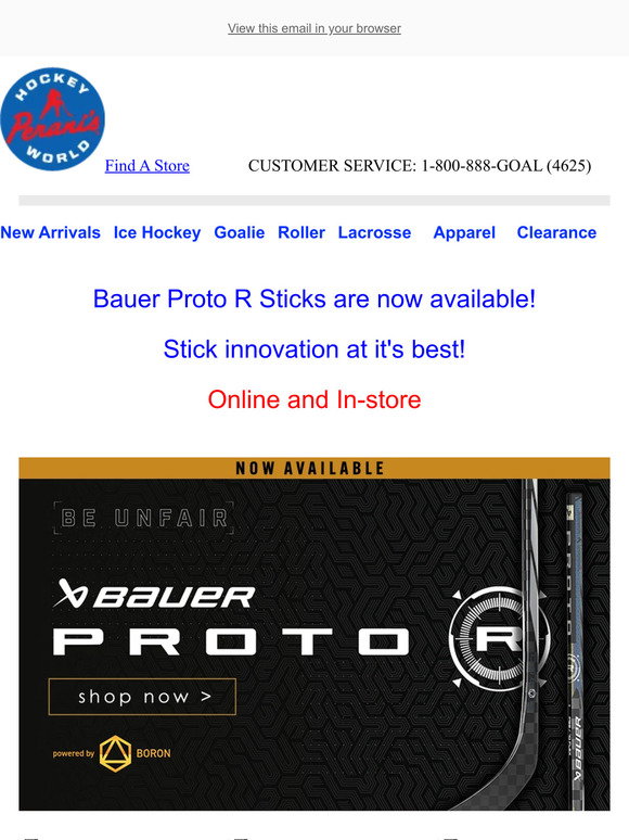Perani's Hockey World: BAUER PROTO-R Hockey Sticks are now available ...