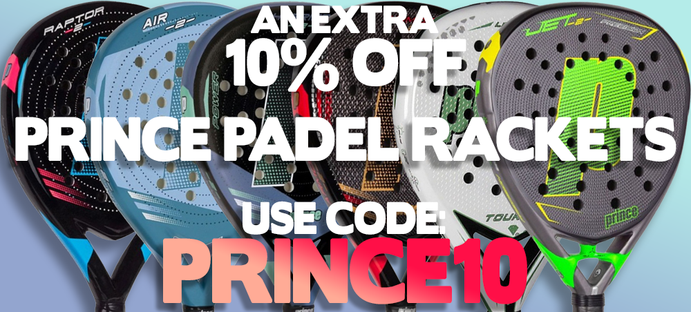 Stringers' World: An extra 10% off Prince padel rackets | Milled