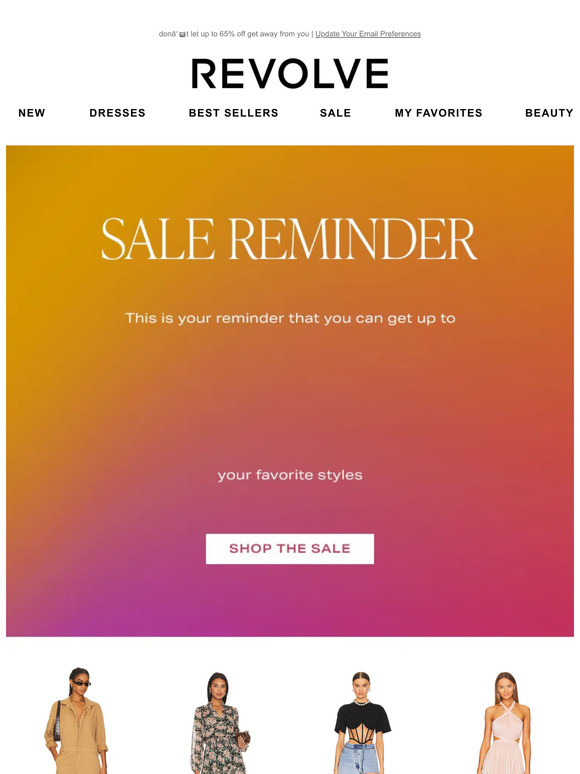 REVOLVE Email Newsletters: Shop Sales, Discounts, and Coupon Codes