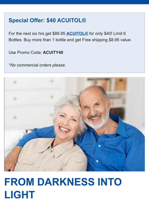 IMMUNOCORP: $40 ACUITOL for the next 6 Hrs. | Milled