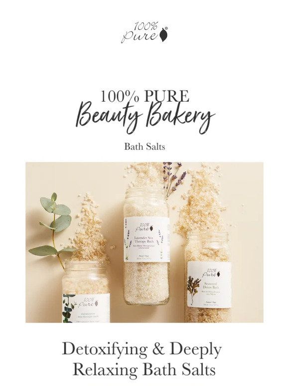 100 Percent Pure: Get up, close and personal with our bath salts! | Milled