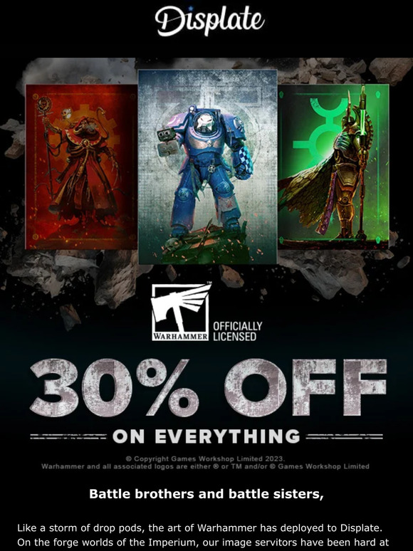 Displate: Warhammer deploys on Displate! | Milled
