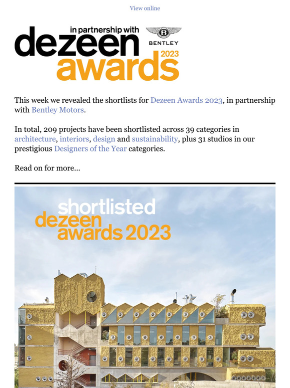 Dezeen: Dezeen Awards 2023 shortlists revealed | Milled