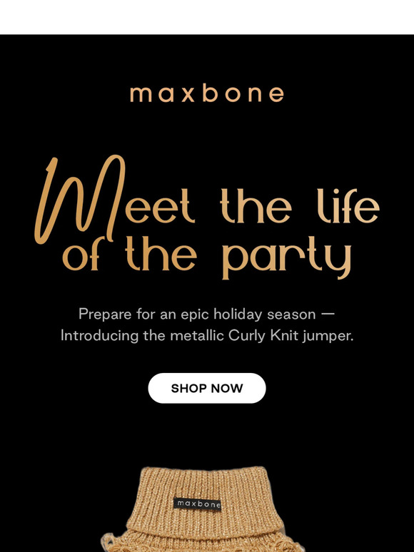 Maxbone: Introducing The Curly Knit Jumper Holiday Edition | Milled