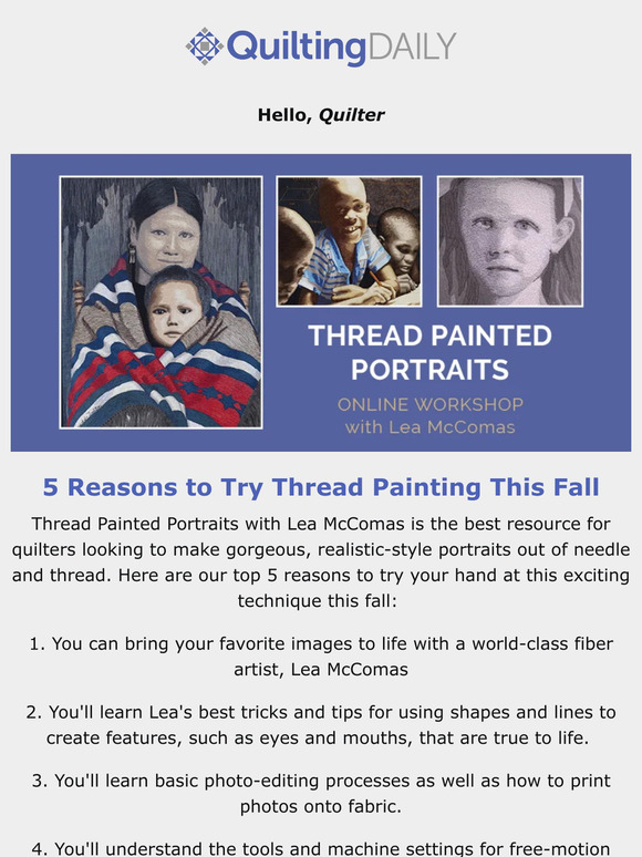 Fons And Porter: 5 Reasons to Try Thread Painting This Fall | Milled