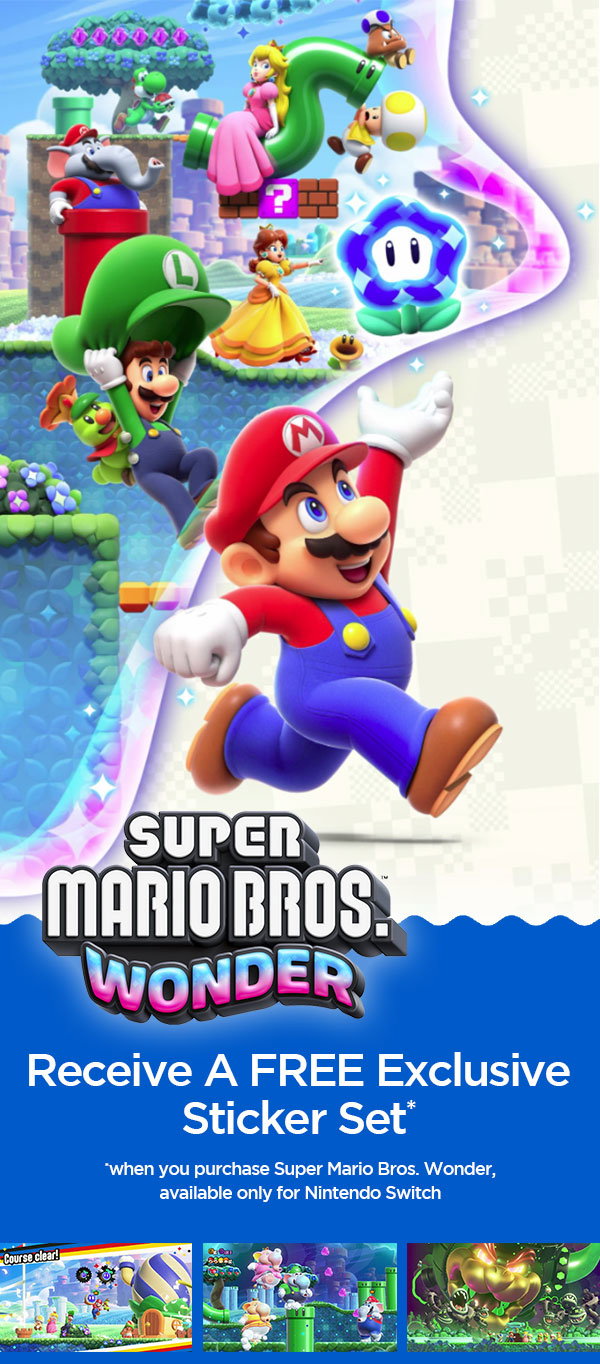 BASE: Pre Order Super Mario Bros. Wonder with Free Mario Stickers! | Milled