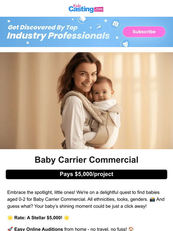 KidsCasting: 🎬 Attention Parents: Baby Casting for Commercial! | Milled