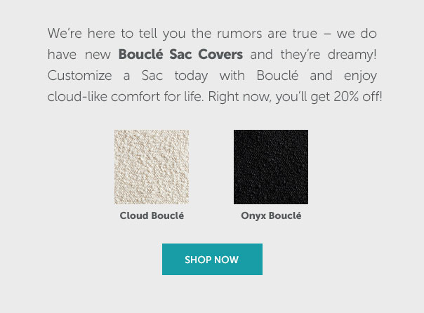 LoveSac: Introducing…. Our NEW Bouclé Covers! | Milled