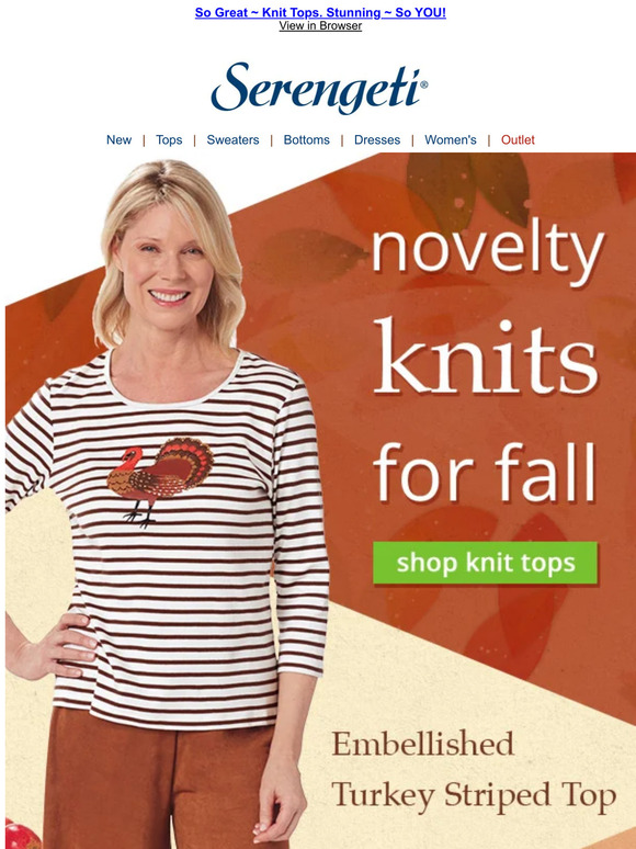 Serengeti Catalog: Fun Knit Tops. Perfect Styles for Fall ~ You'll Love ...