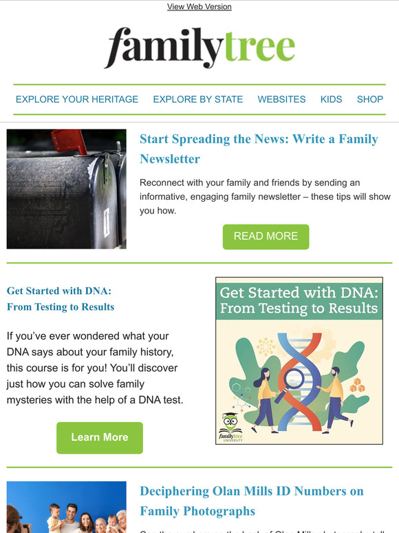 Family Tree Magazine: How to Write a Family Newsletter | Milled