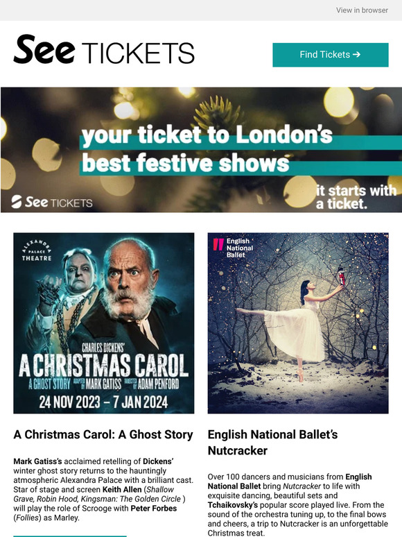 See Tickets: Your Ticket to London's Best Festive Shows 🎄 | Milled