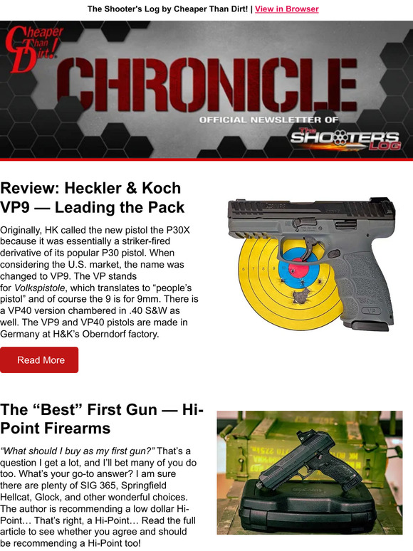 Cheaper Than Dirt: HK VP9 Review, The Best First Gun, Bergara's BXR 22 ...
