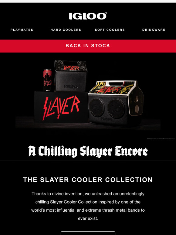 Igloo-Store.com: The Slayer Collection: Coolers go extreme thrash metal ...