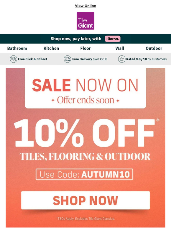 Tile Giant: Do you want to save an extra 10% today? 🛒🤑 | Milled