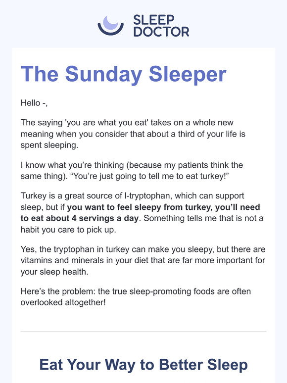 Singular Sleep: How to Eat for Better Sleep | Milled