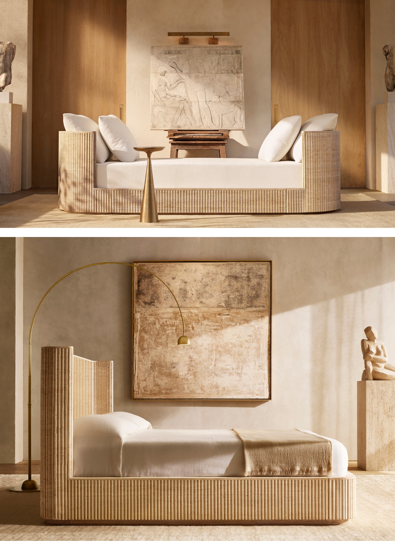 Restoration Hardware: New and Now: The Byron Collection in Italian Travertine | Milled