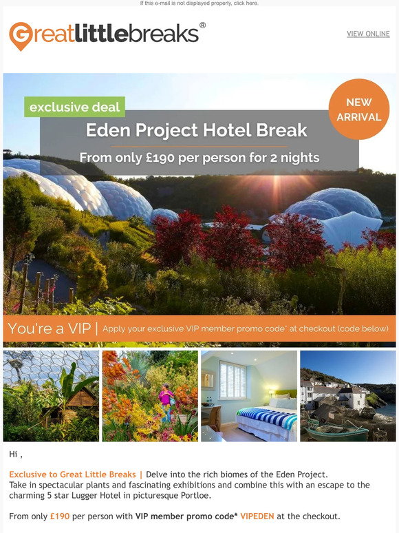 Great Little Breaks: NEW ARRIVAL | The Eden Project & 5 star hotel ...