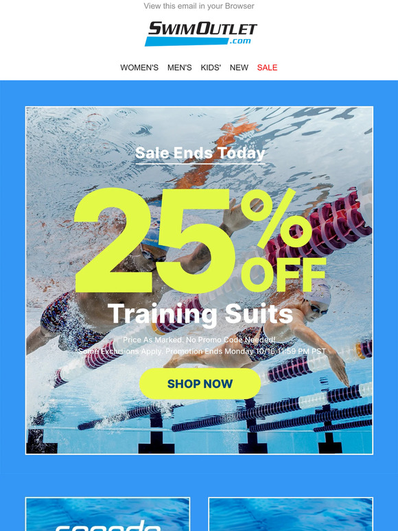Swim Outlet: 25% off Training Suits is Disappearing... 💭 | Milled
