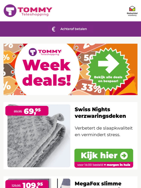 Tommy Teleshopping: Herfstachtige deals voor deze koude temperaturen 🌧 ...