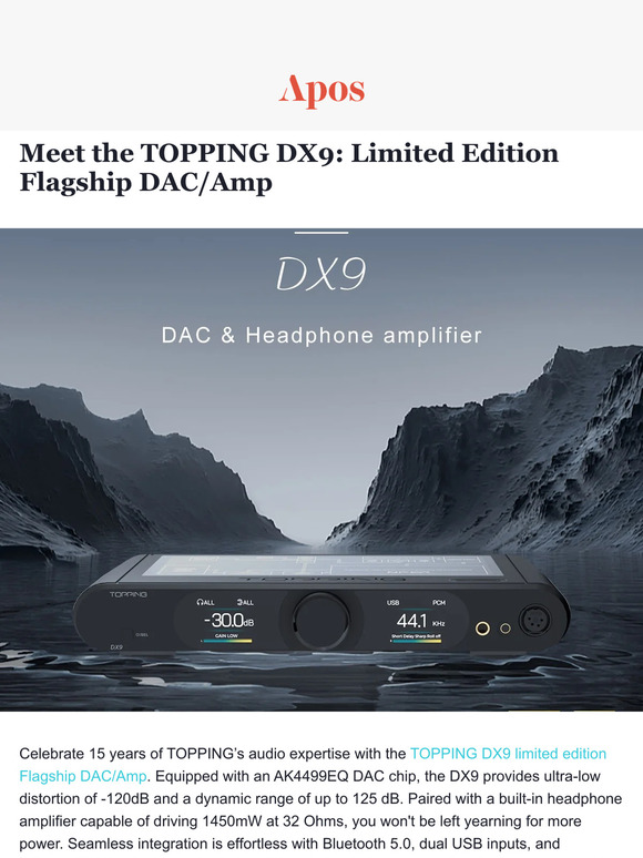 Apos Audio: Meet the TOPPING DX9: Limited Edition Flagship DAC/Amp | Milled