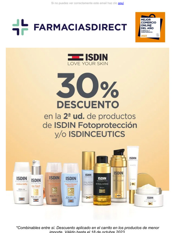 Farmaciasdirect: ISDIN | 30% en 2ª unidad | Milled