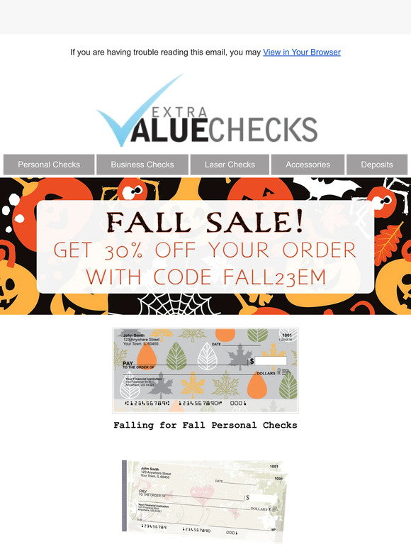 Extra Value Checks: 🍁 Fall Sale: 30% off has arrived! | Milled