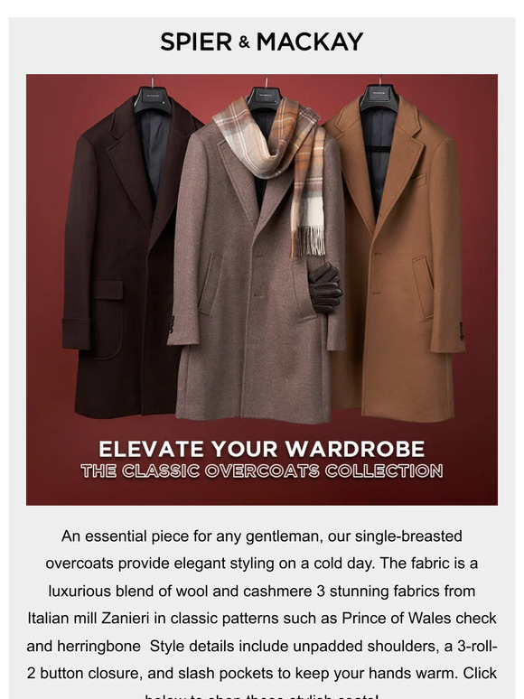 SPIER & MACKAY: A Seasonal Must-Have: The Single-Breasted Overcoat | Milled