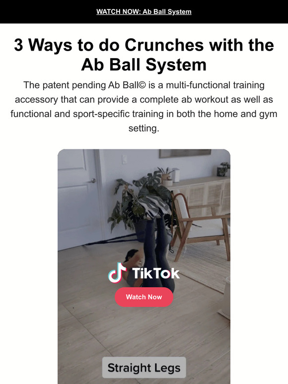 The Abs Company: 3 ways to do crunches with the Ab Ball🏐 | Milled