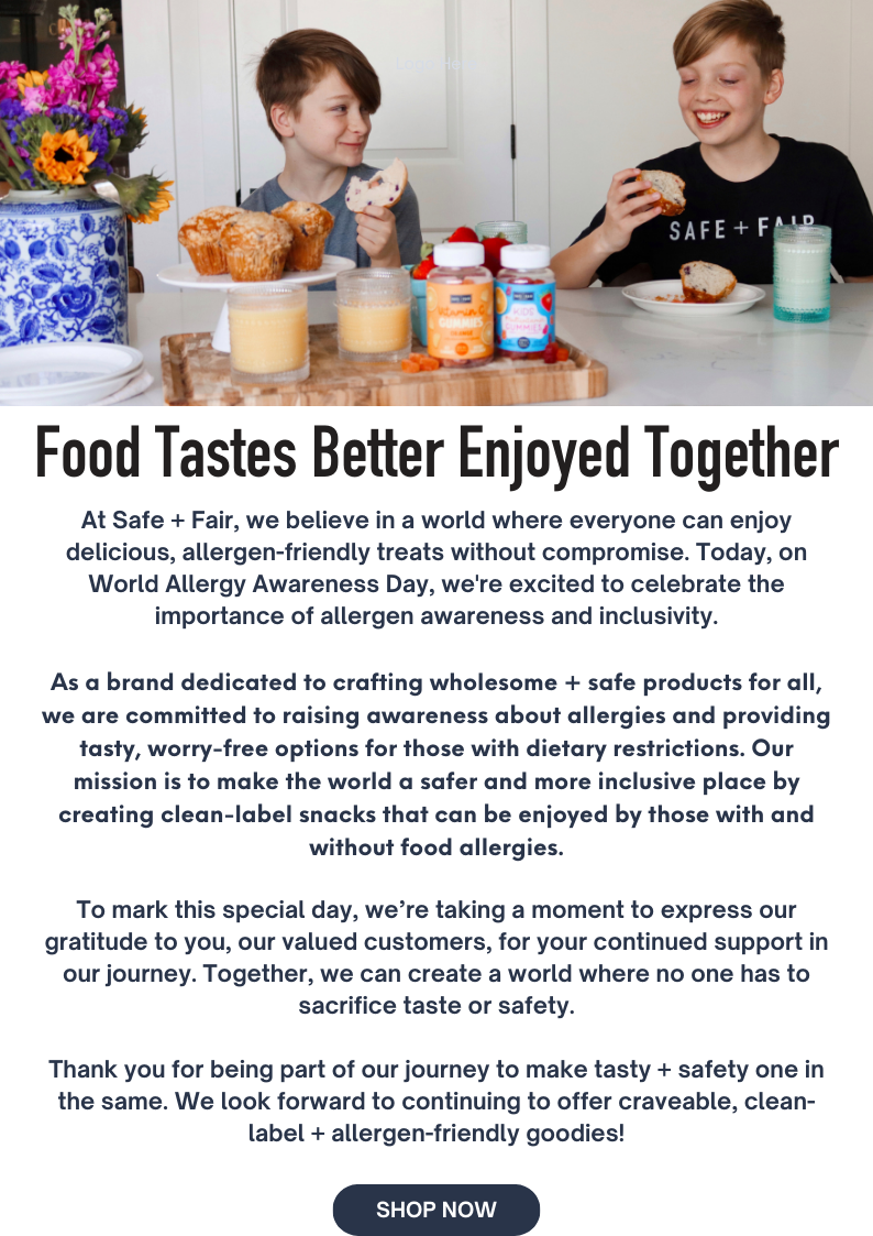 Safe + Fair: What World Allergy Awareness Day means to Us | Milled